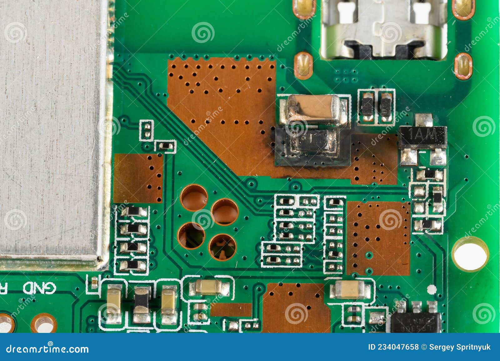 Burnt Electronic Board Close-up Stock Photo - Image of electronics ...