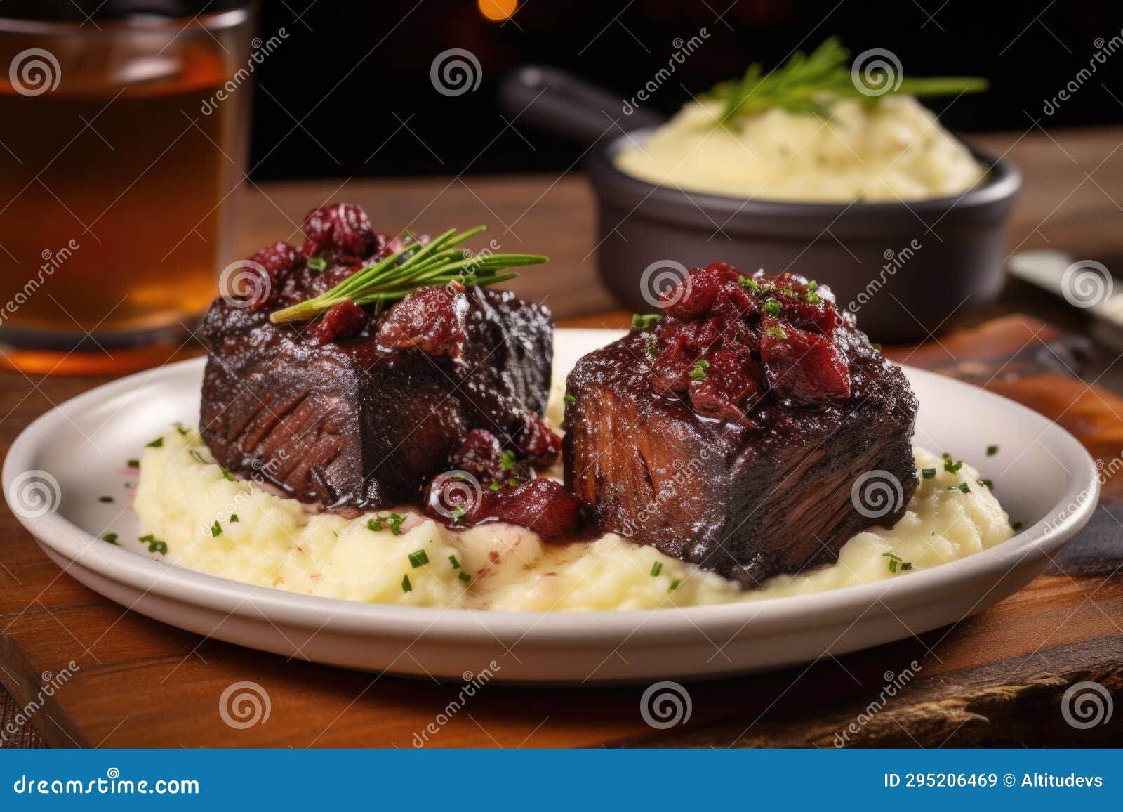 Burnt Ends Pairing with Mashed Potatoes Stock Image - Image of ...