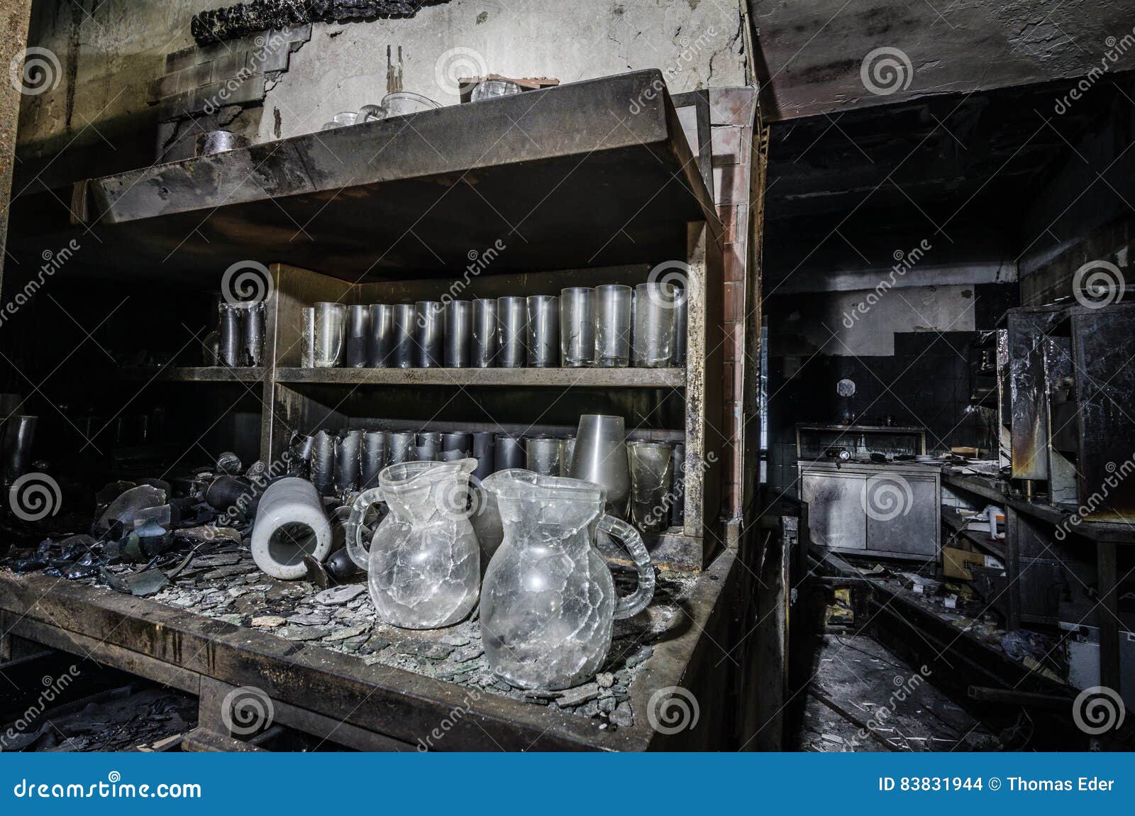 Burnt Glasses after Big Fire Stock Photo - Image of dust, story: 83831944