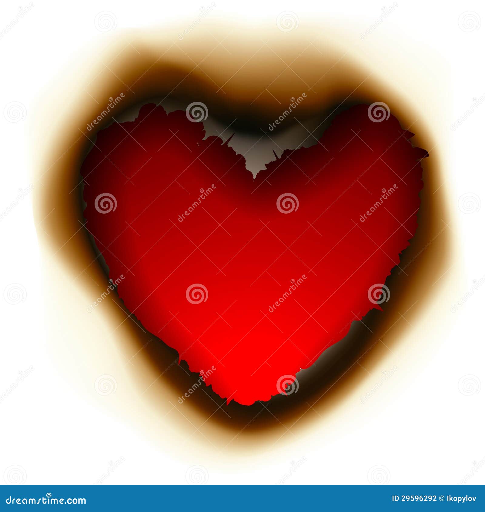 Burnt Hole in Shape of Heart Stock Vector - Illustration of cracked ...