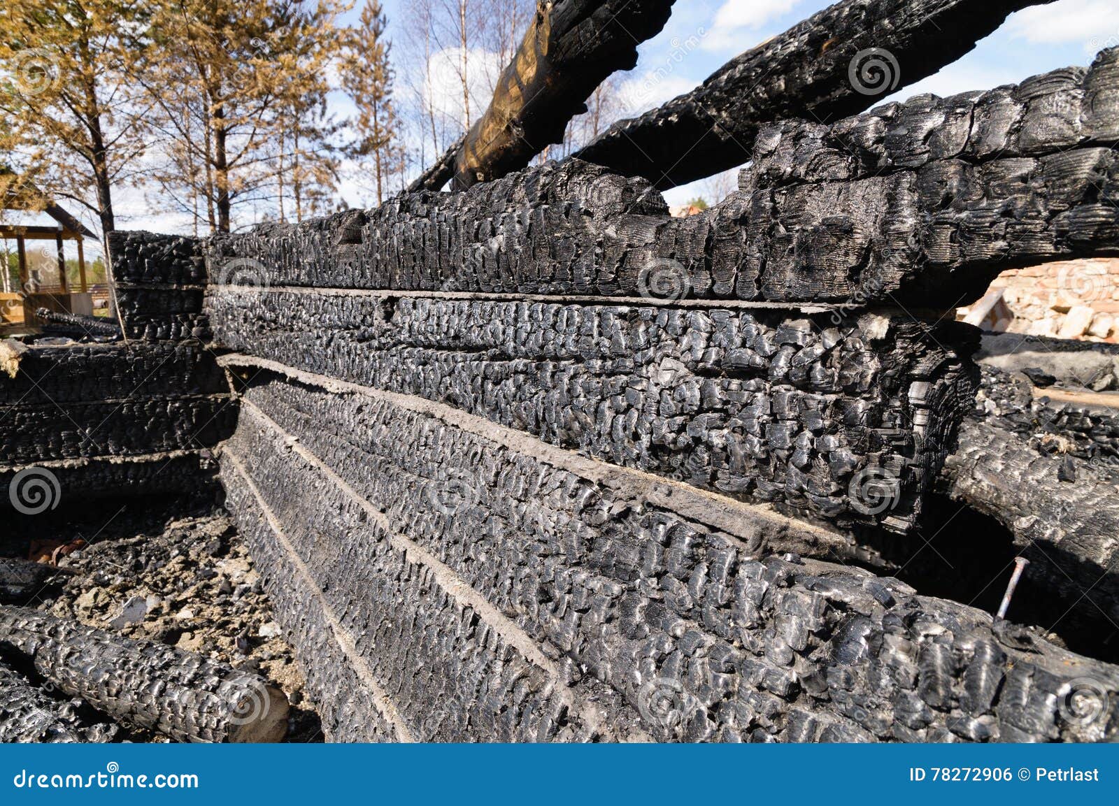 Burnt house stock photo. Image of burnt, dirty, cinder - 78272906