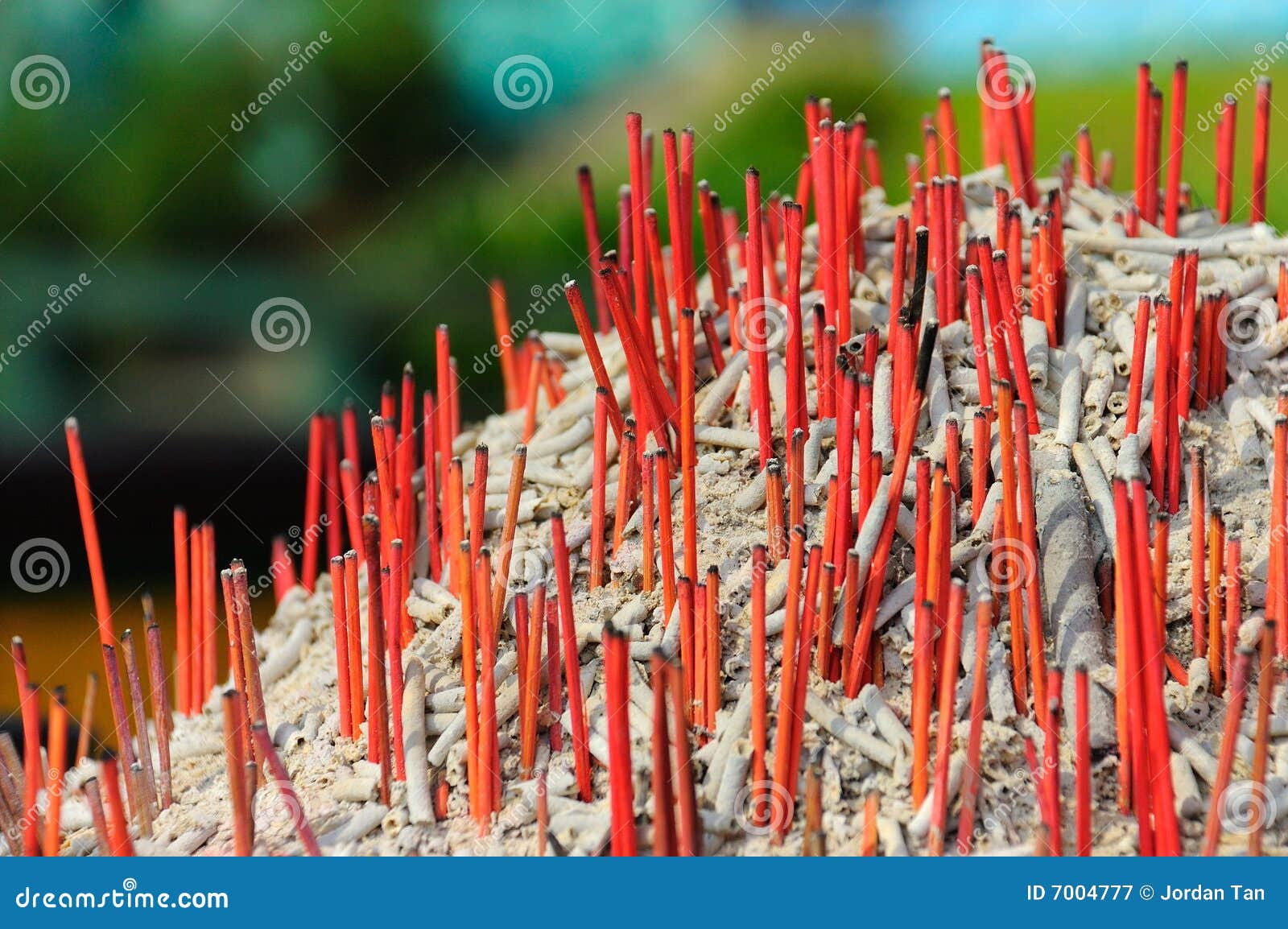 Burnt Incense Sticks stock image. Image of prayer, culture - 7004777