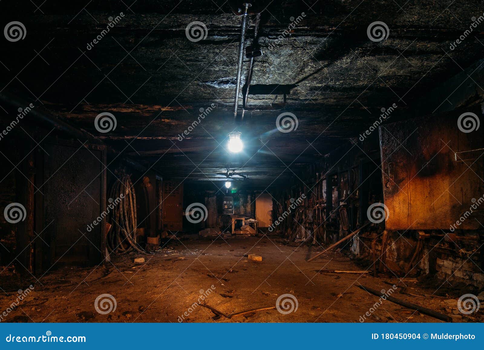 Burnt Interior of Industrial Building. Consequences of Fire Stock Photo ...