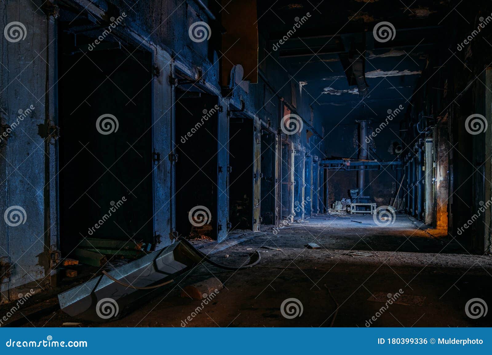 Burnt Interior of Industrial Building or Warehouse. Consequences of ...
