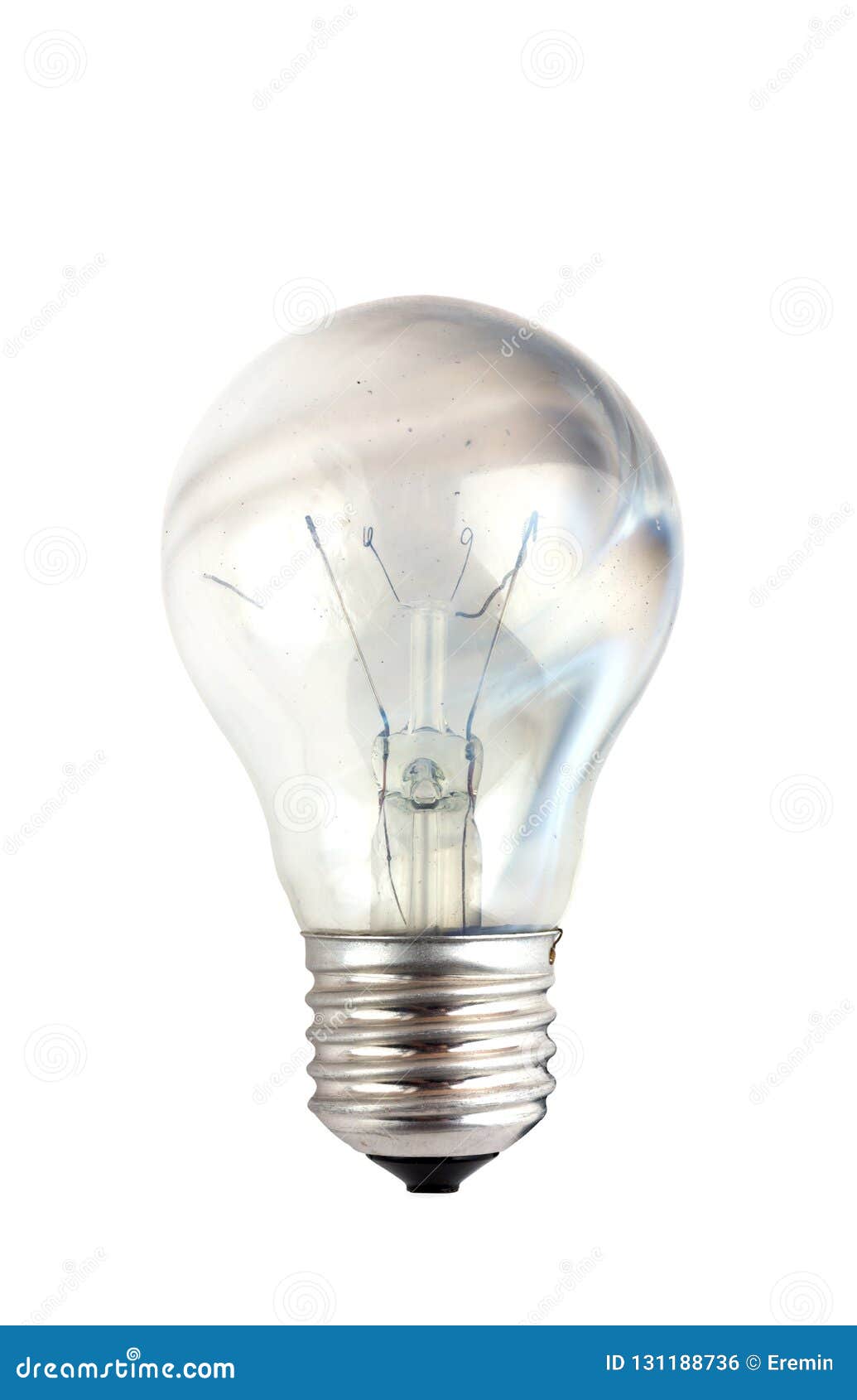 Burnt Light Bulb on a White Background. Stock Photo - Image of bulb ...