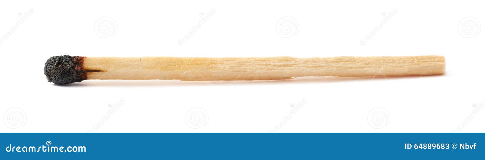 Burnt match stick isolated stock image. Image of macro - 64889683