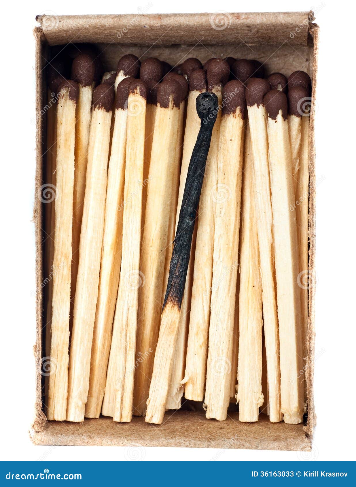 Burnt Match and a Whole Match Stock Image - Image of heat, carton: 36163033
