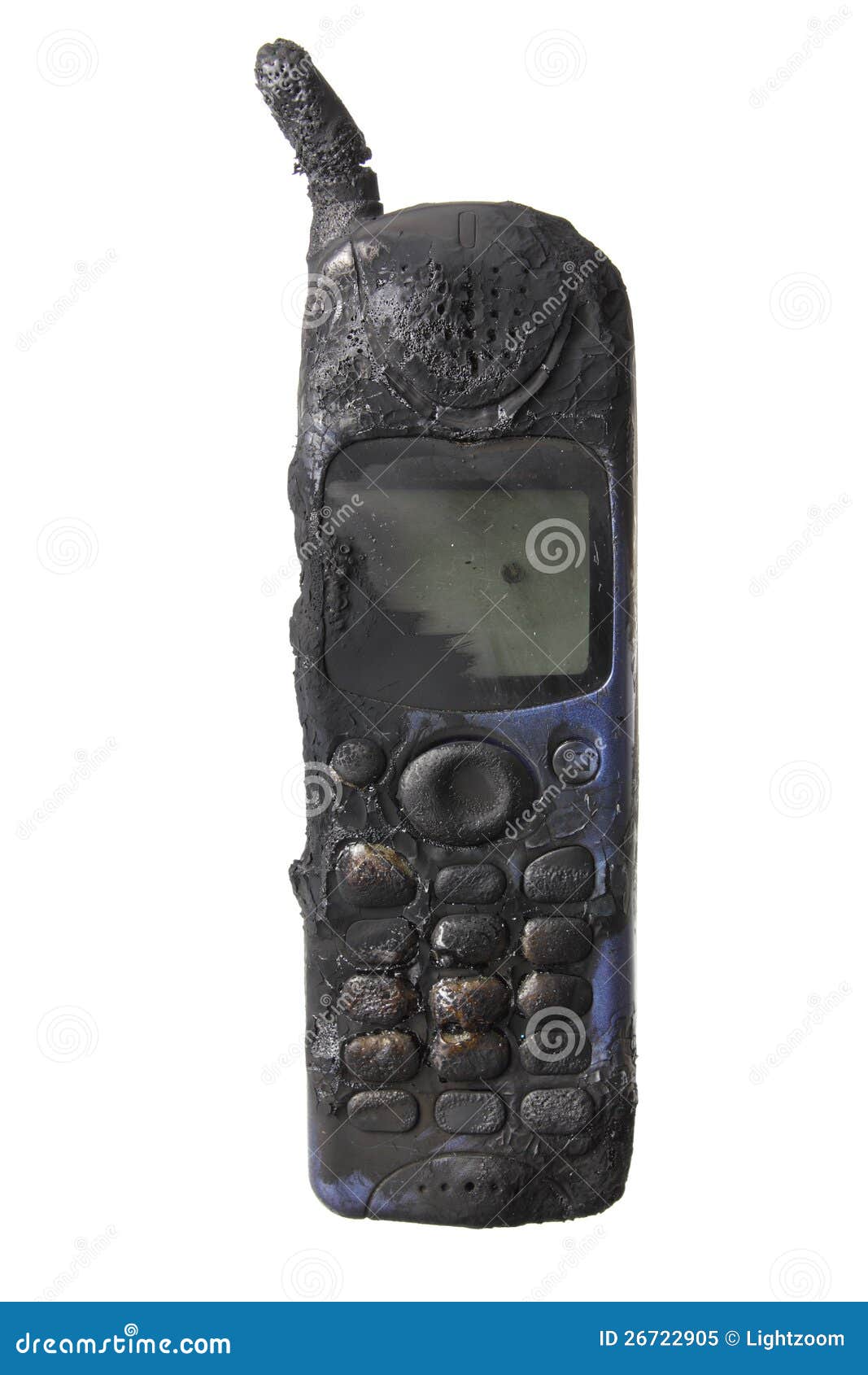 Burnt Mobile Phone stock image. Image of cellphone, isolated - 26722905