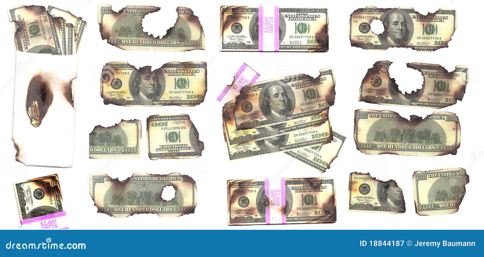 Burnt Money stock image. Image of edge, banking, design - 18844187