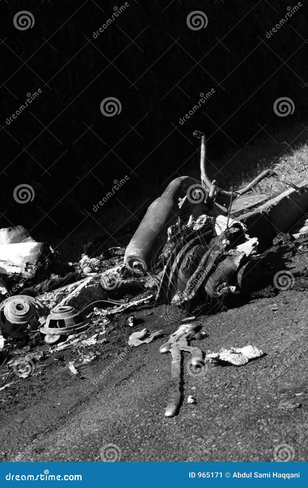 Burnt Motorbike stock image. Image of melt, fire, bars - 965171