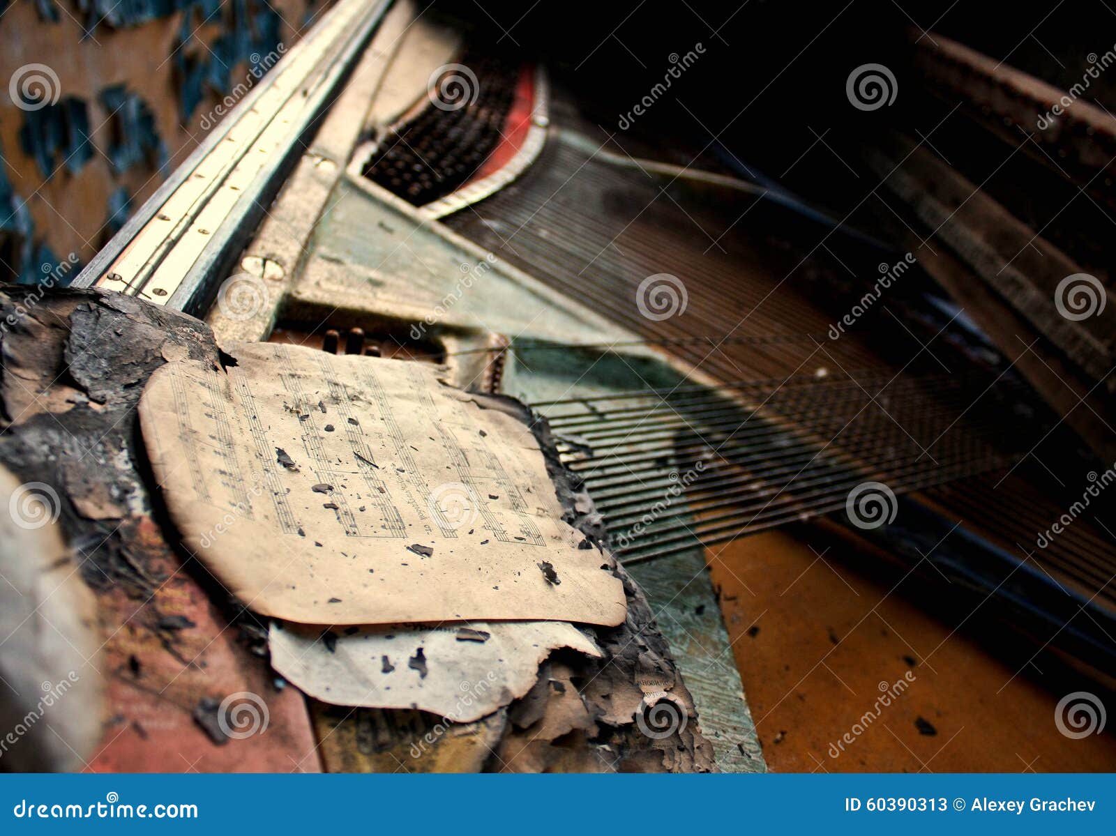 Burnt notes of music stock image. Image of urban, read - 60390313