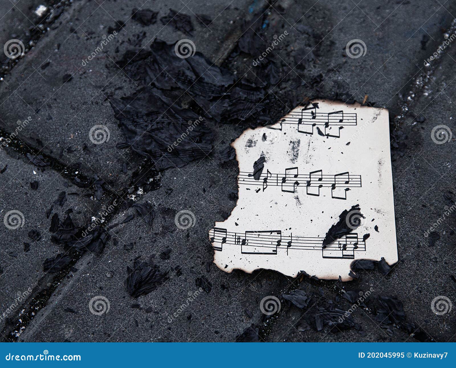 Burnt notes for the piano stock image. Image of texture - 202045995