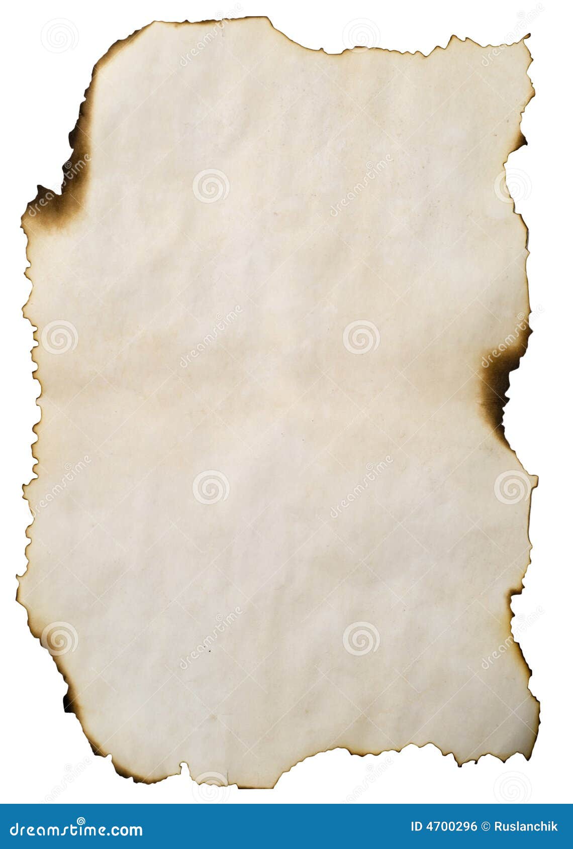 Burnt Paper White Background Blank Manuscript Royalty-Free Stock Photo ...