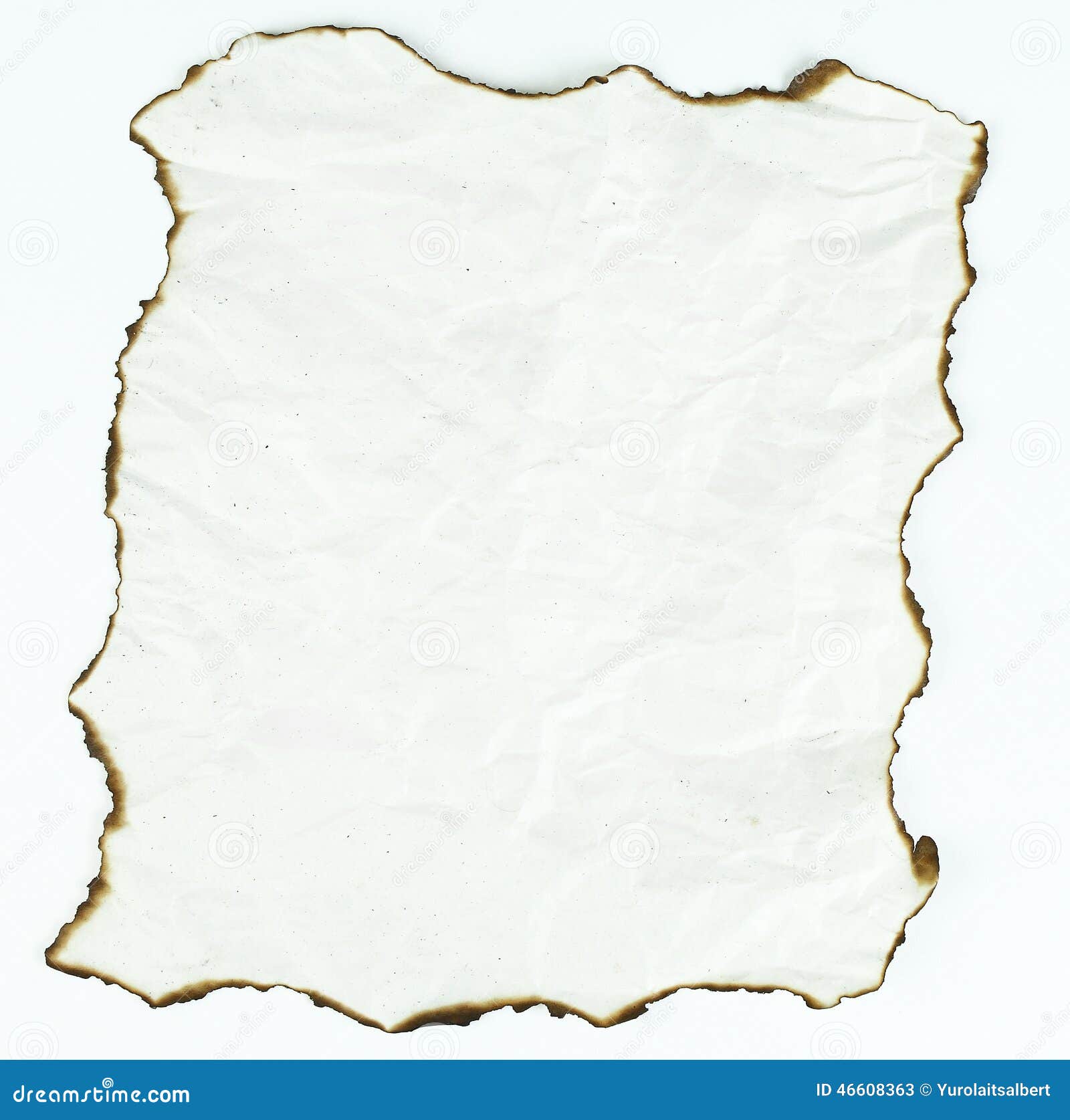 Burnt old paper stock image. Image of burnt, crumpled - 46608363