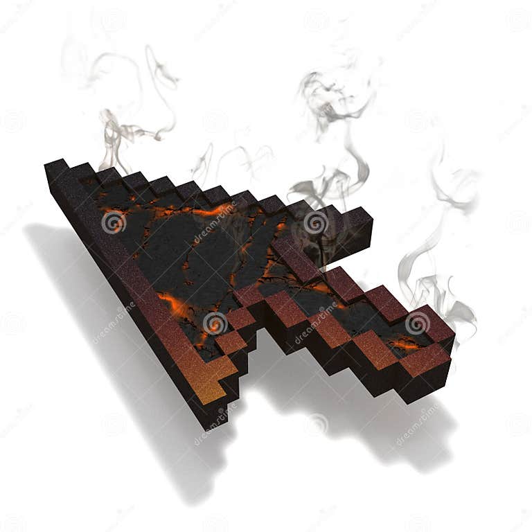 Burnt Out Mouse Pointer stock illustration. Illustration of error ...