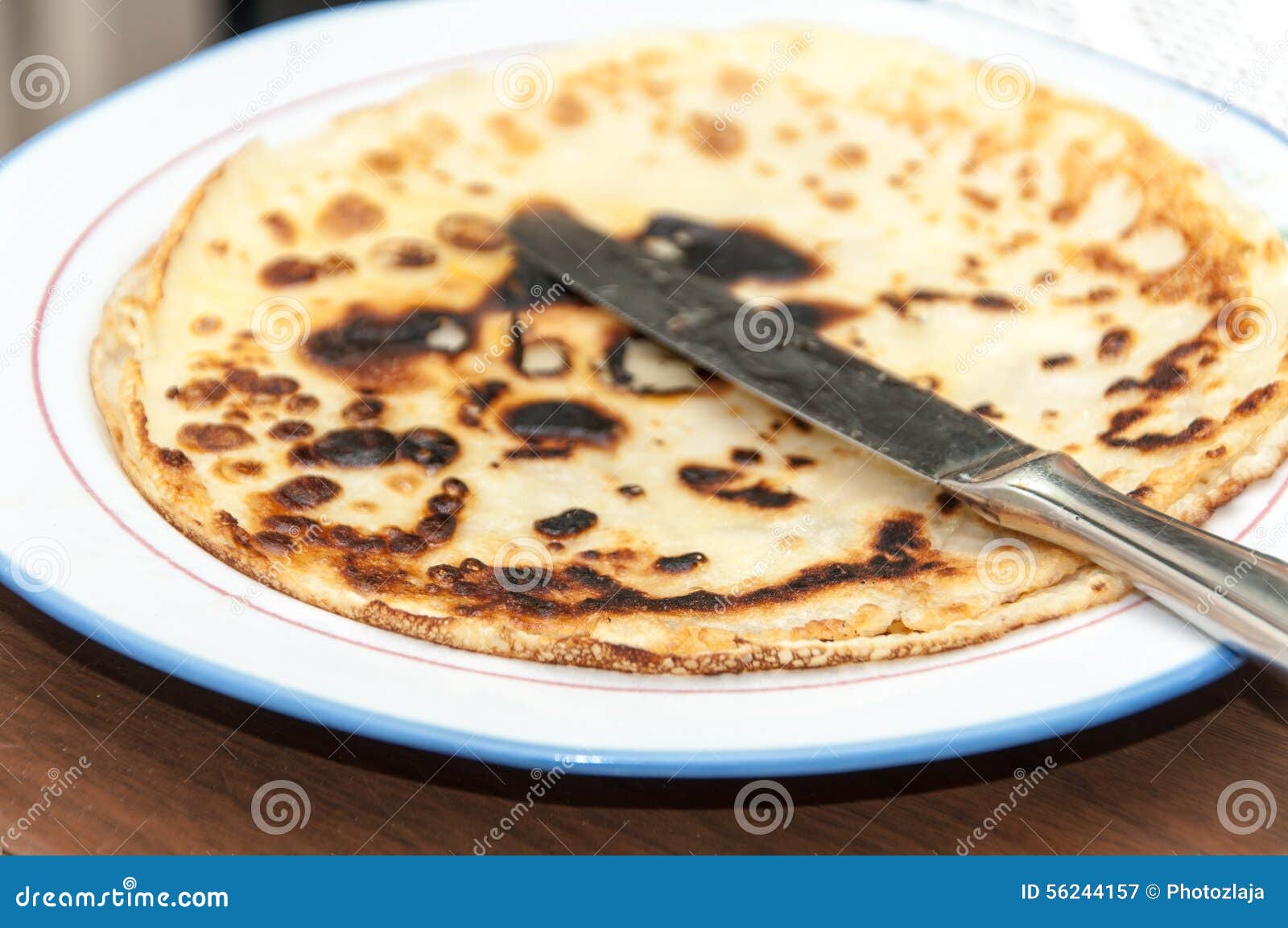Burnt pancakes on a plate stock image. Image of flapjacks - 56244157