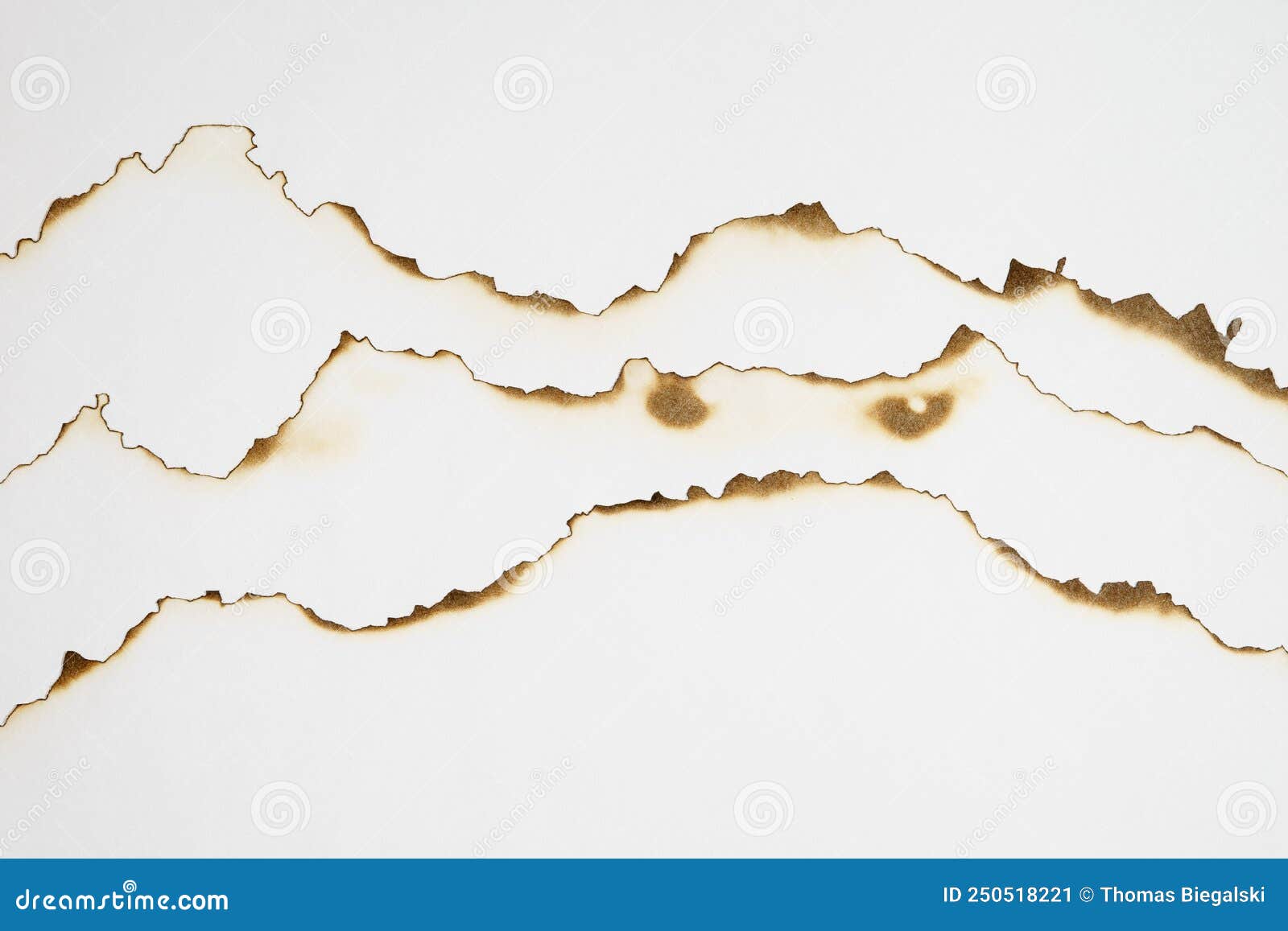 Burnt Paper Edges Stacked on White Background Stock Image - Image of ...