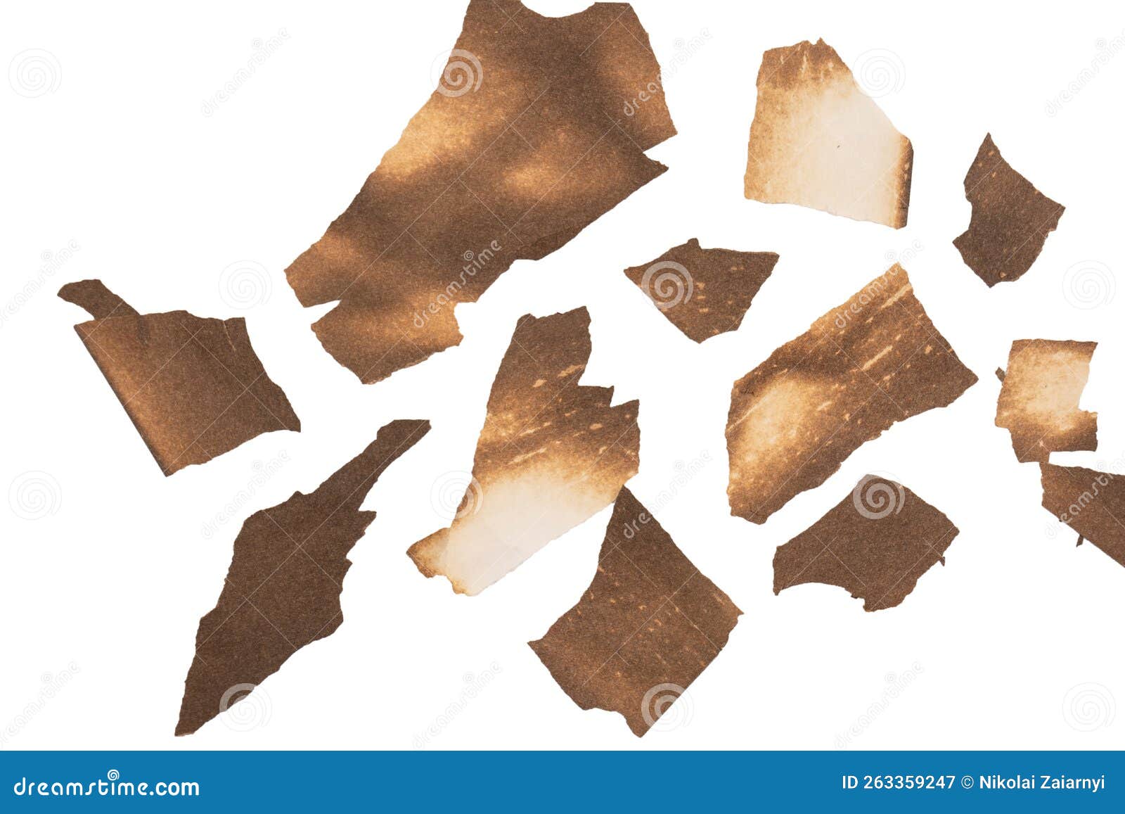 Burnt Paper Isolated on a White Background Stock Image - Image of fire ...