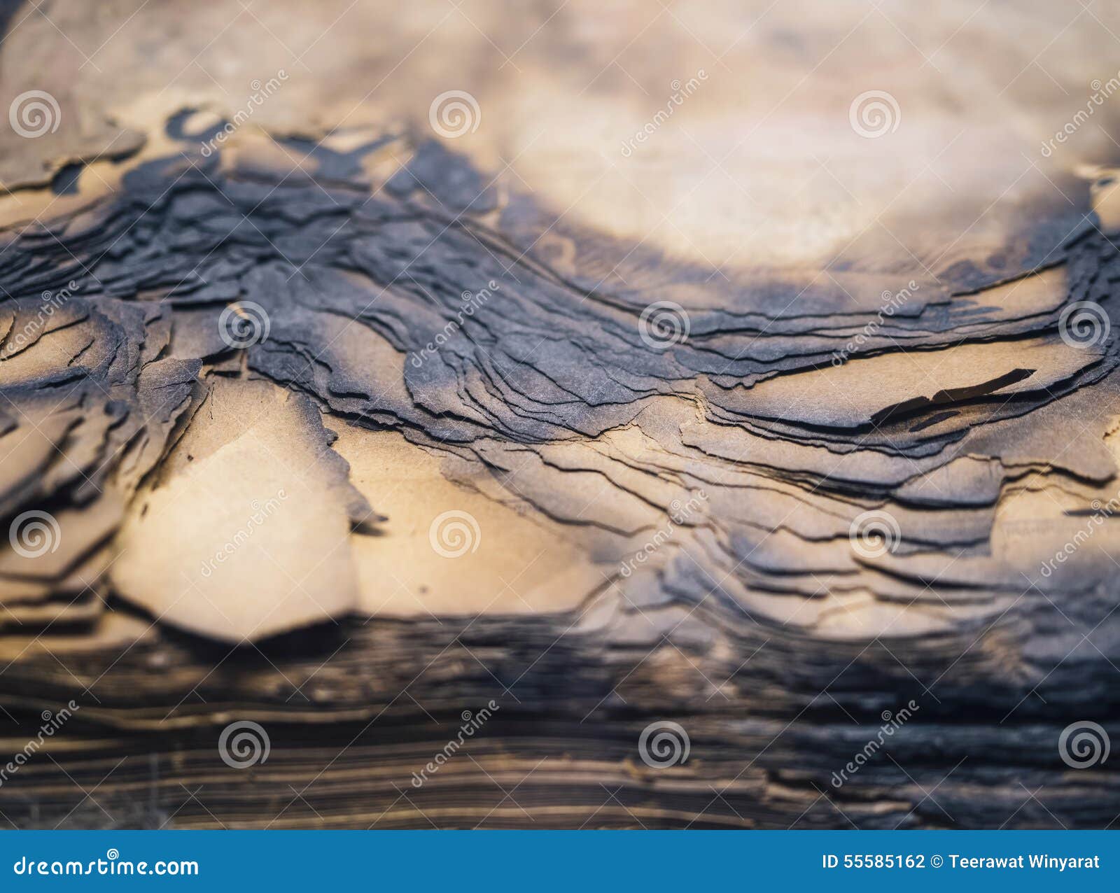 Burnt Paper stack close up stock photo. Image of smoke - 55585162