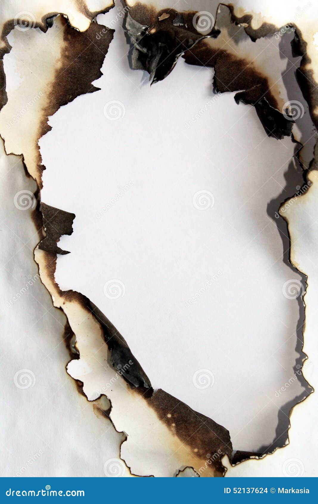 Burnt paper. stock photo. Image of burn, black, white - 52137624
