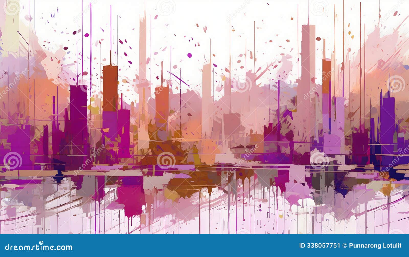 Burnt Pink Purple, Abstract White Background with Brush Square Patterns ...