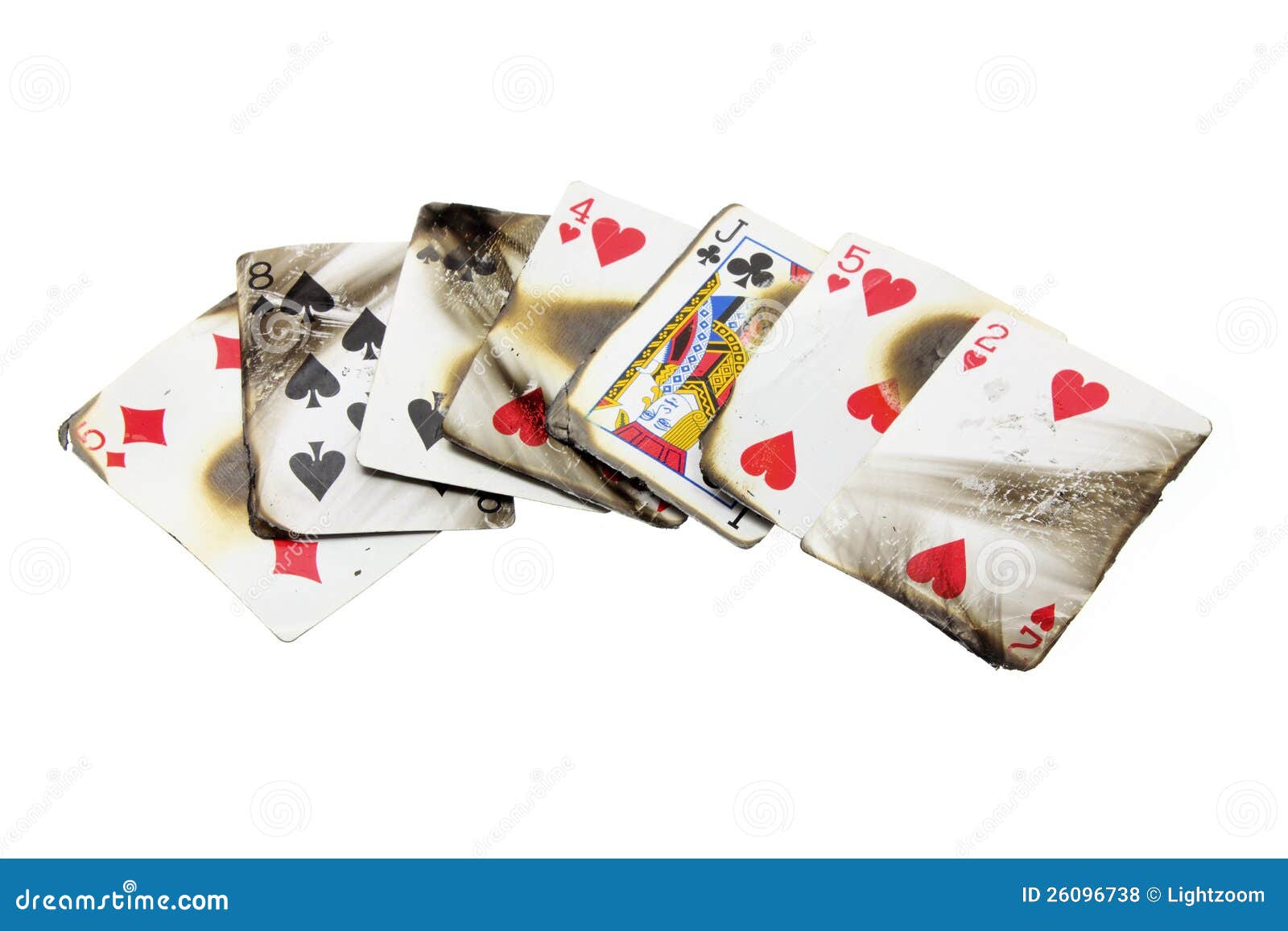 Burnt Playing Cards stock photo. Image of cards, poker - 26096738