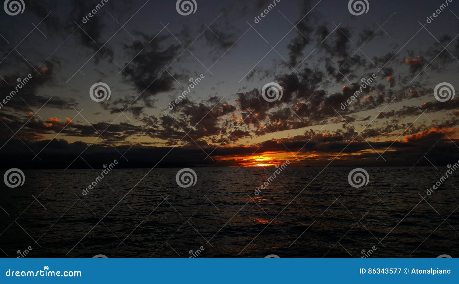 Burnt sun stock image. Image of orange, sunset, reflected - 86343577