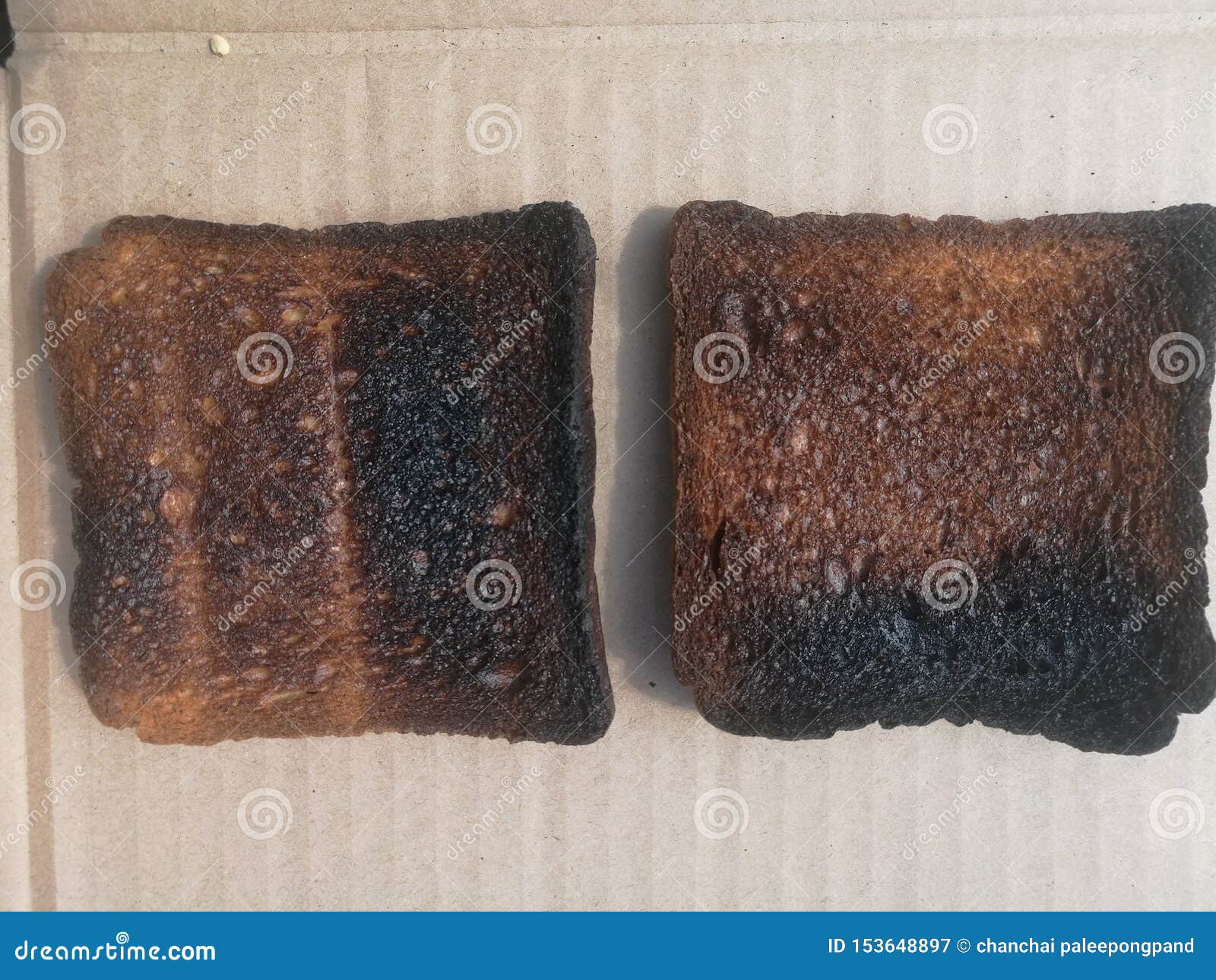Burnt Toast Bread Slices.Scorched Bread Stock Image - Image of bread ...