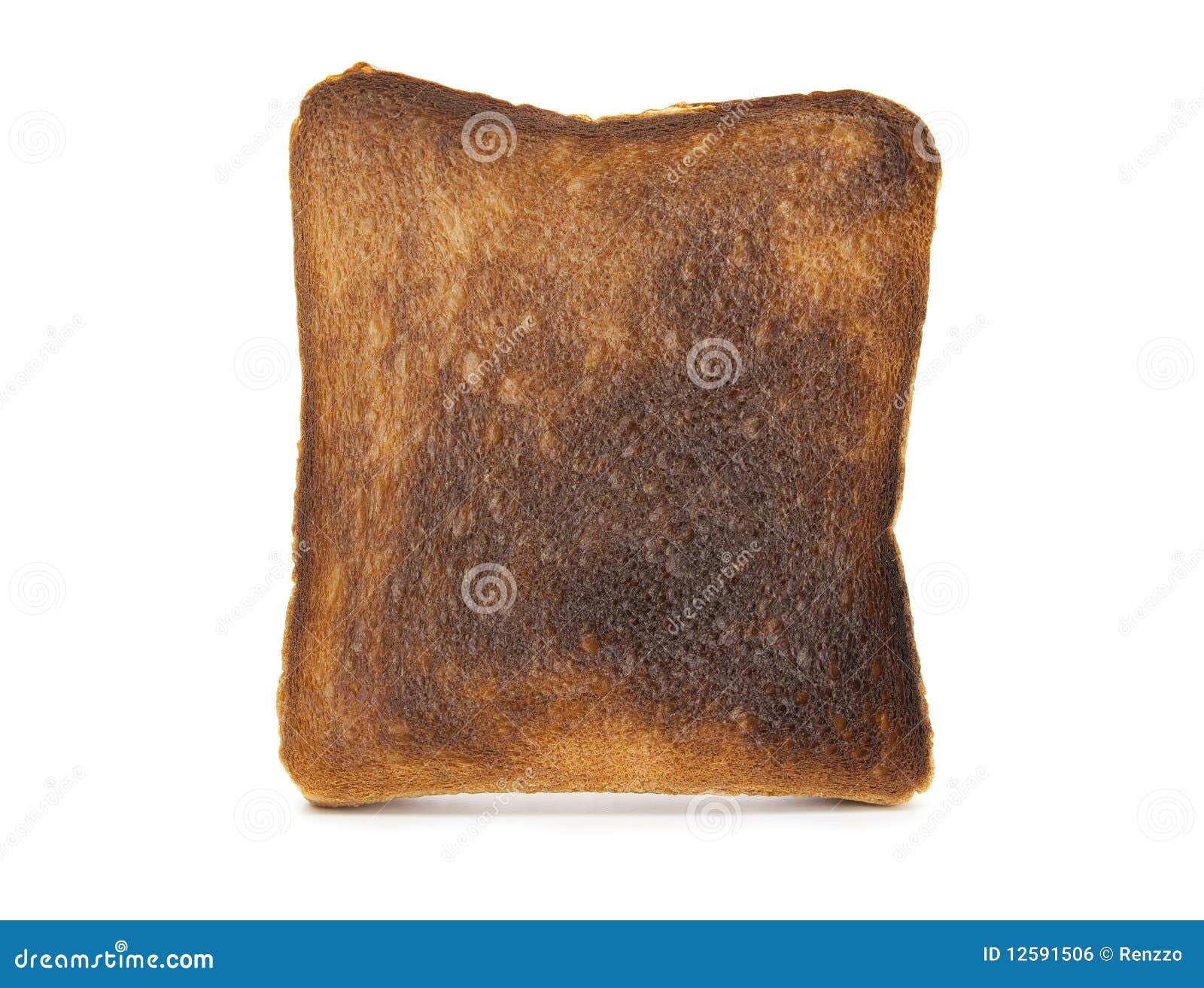 Burnt Toast Isolated on White. Stock Photo - Image of burned ...