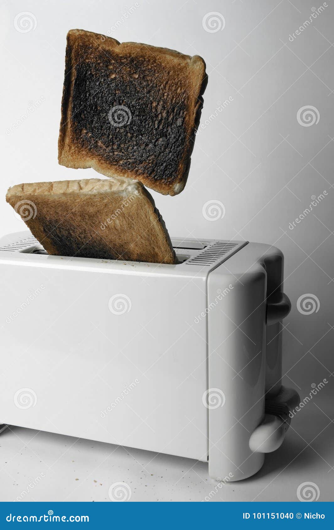 Burnt Toasted bread stock photo. Image of machine, toast - 101151040