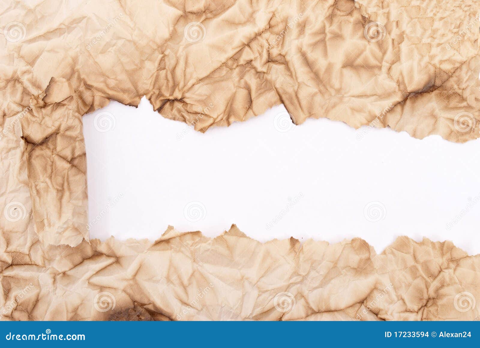 Burnt torn paper stock photo. Image of torn, border, advertising - 17233594