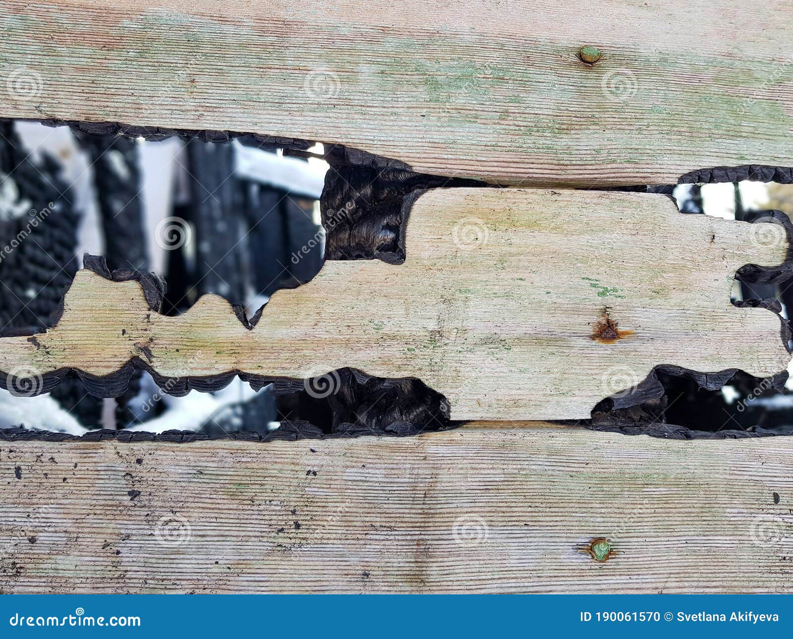 Burnt Wood Board Texture. Boards in the Background after the Fire Stock ...