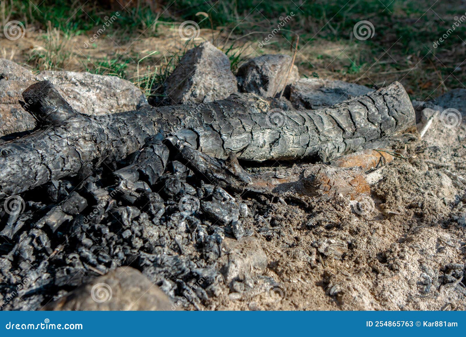 Burnt Wood Remains, Coal Surface Stock Image - Image of decay, heap ...