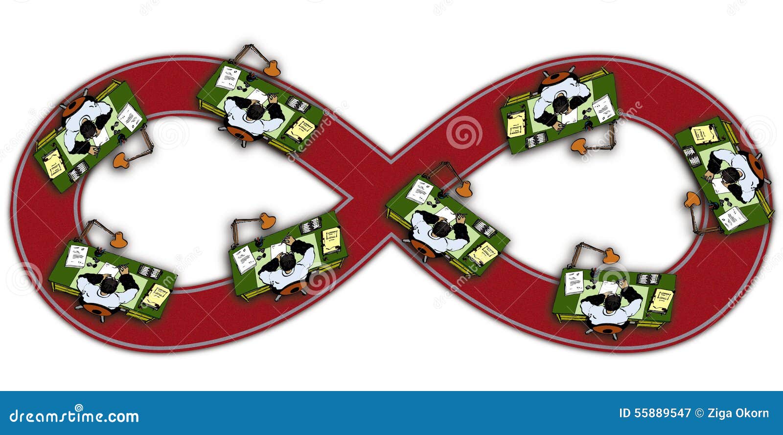 Burocracia infinita ilustração stock. Ilustração de controle - 55889547