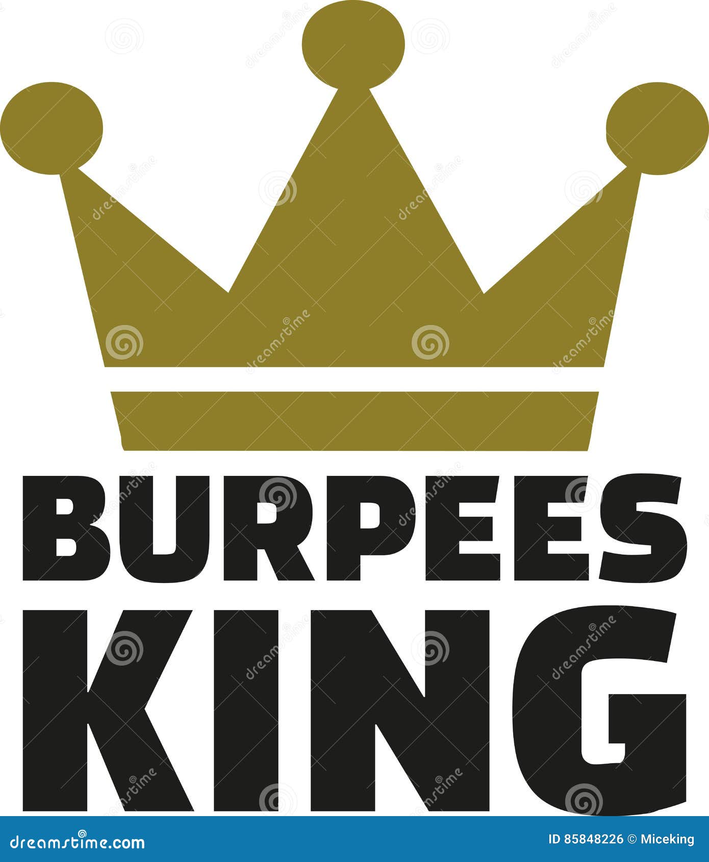 Burpees king stock vector. Illustration of vector, aerobics - 85848226