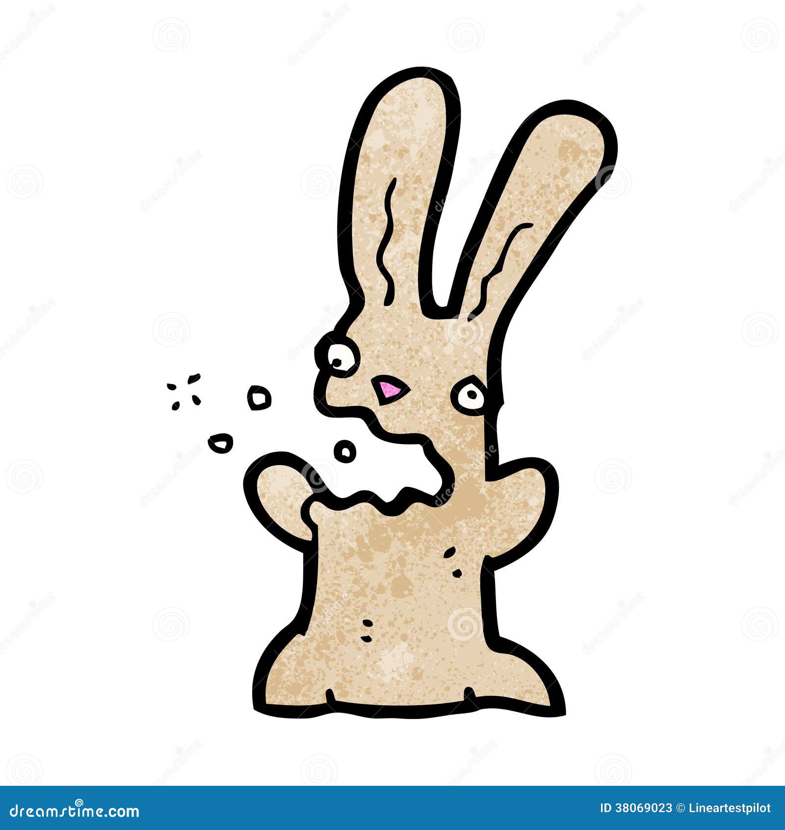 Burping rabbit cartoon stock vector. Illustration of retro - 38069023