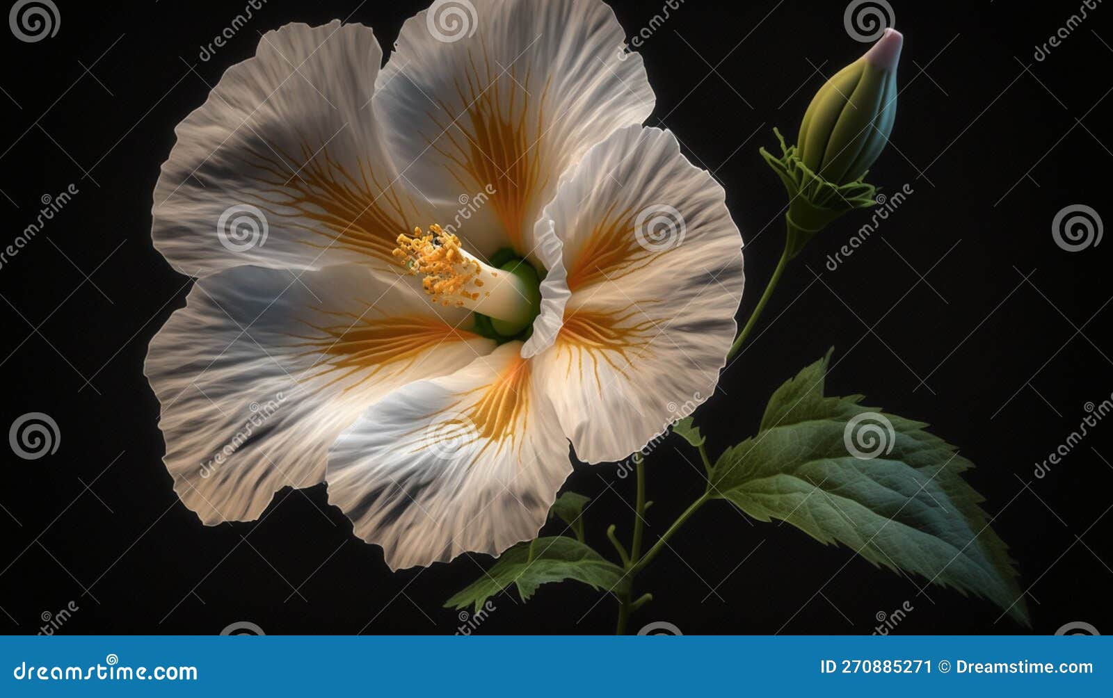 Burr Mallow Flower. Generative AI Stock Illustration - Illustration of ...