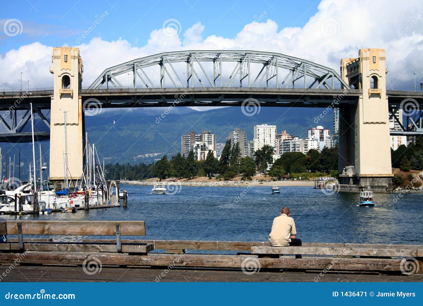Burrard bridge stock image. Image of harbor, steel, structure - 1436471