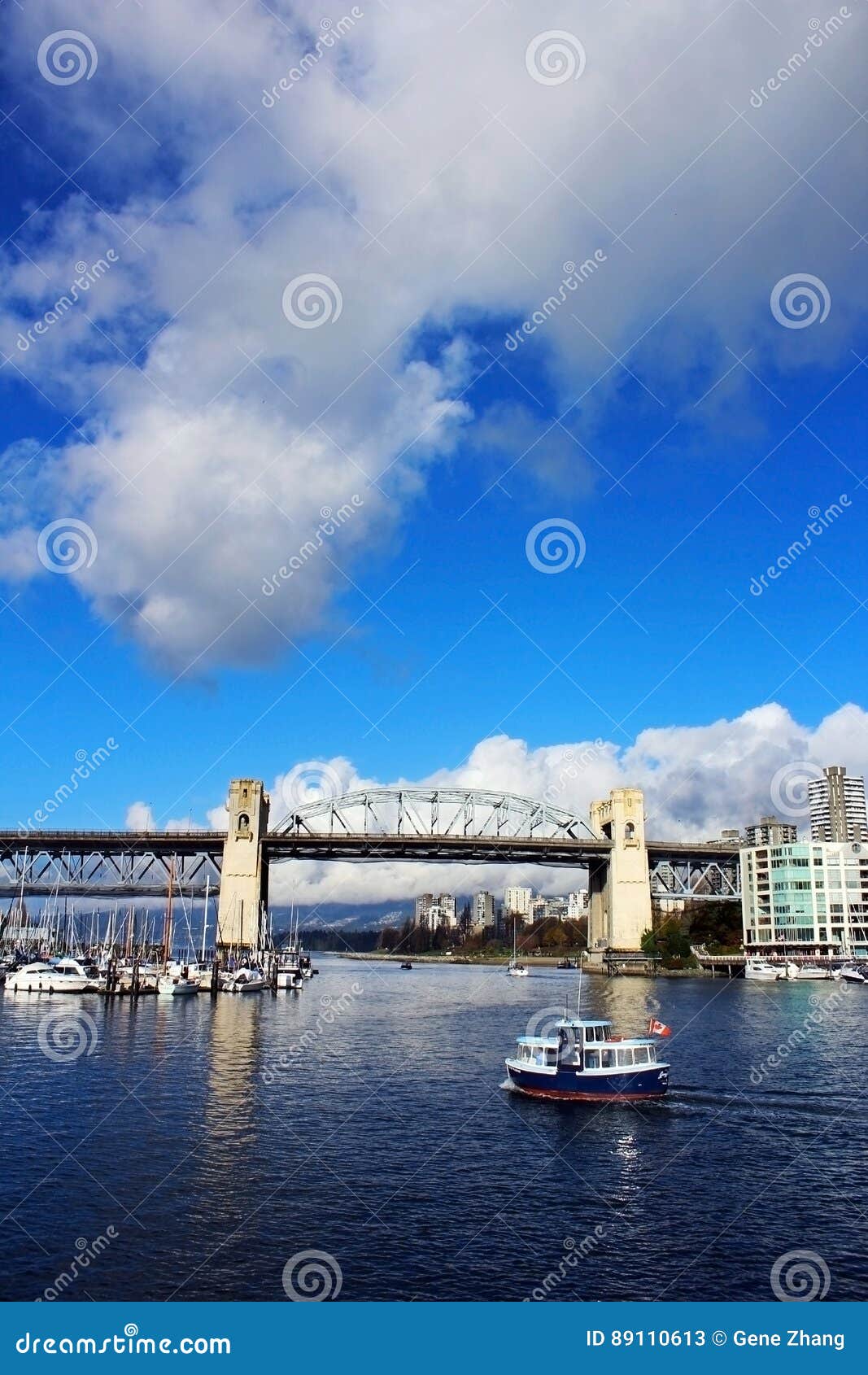 Burrard Bridge in Vancouver Stock Image - Image of white, building ...