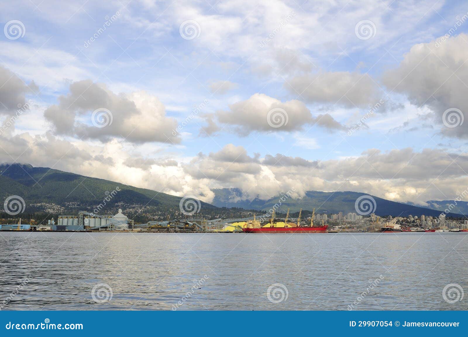 Burrard Inlet in autumn stock photo. Image of mountain - 29907054