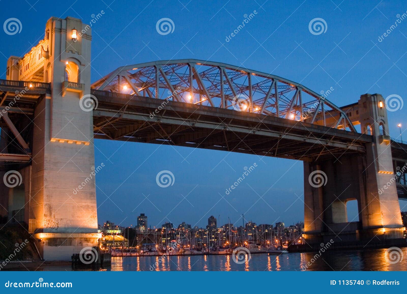 Burrard St. Bridge, Vancouver, Canada Stock Photo - Image of blue ...