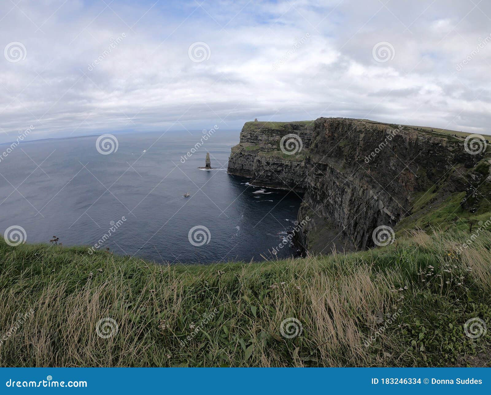 Burren Way and Cliffs of Moher Along Irish Coast Stock Photo - Image of ...