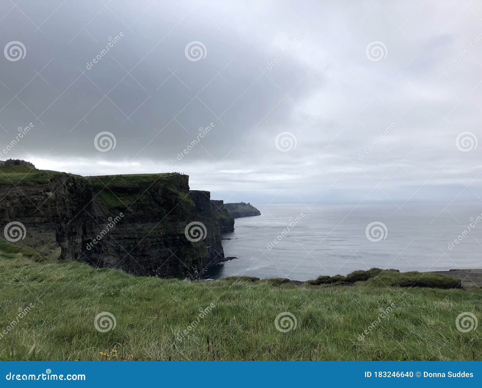 Burren Way and Cliffs of Moher Along Irish Coast Stock Photo - Image of ...