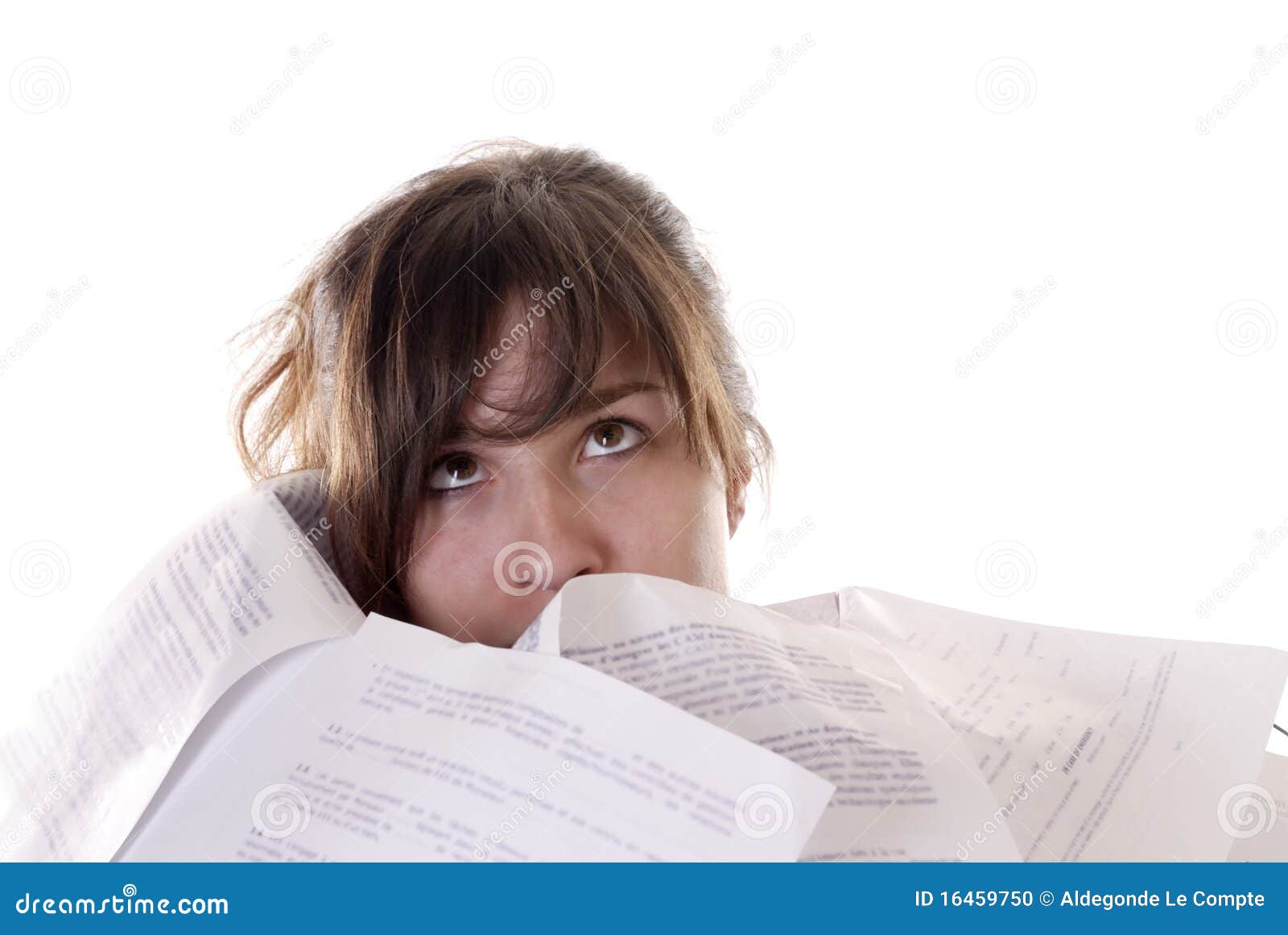 Burried in paperwork stock photo. Image of papers, concept - 16459750