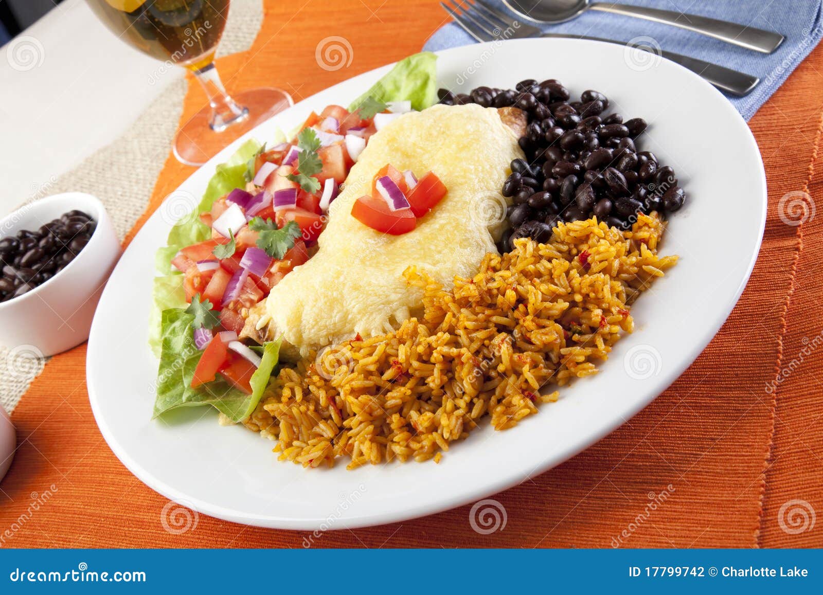 Burrito Meal stock photo. Image of food, prepared, vegetable - 17799742