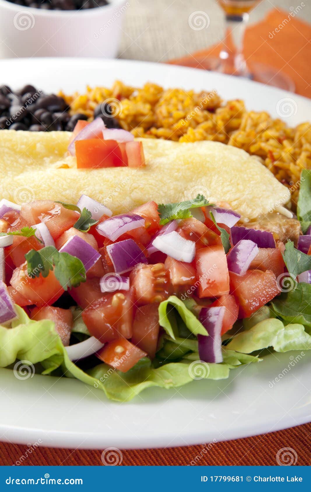 Burrito Plate Vertical Orientation Stock Image - Image of lunch, meal ...