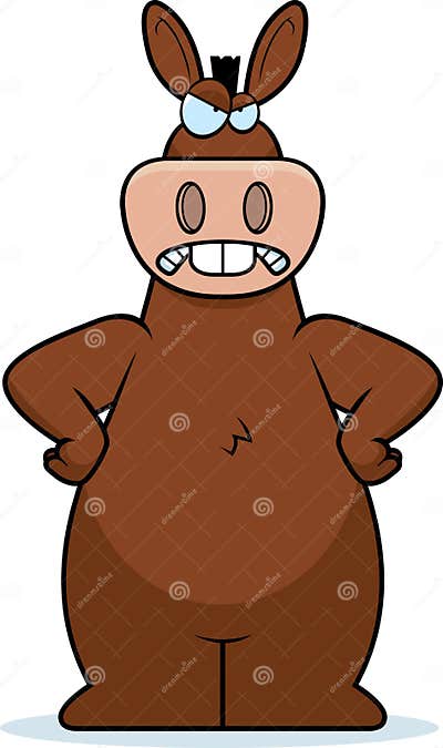 Burro enojado ilustración del vector. Ilustración de animal - 14074537