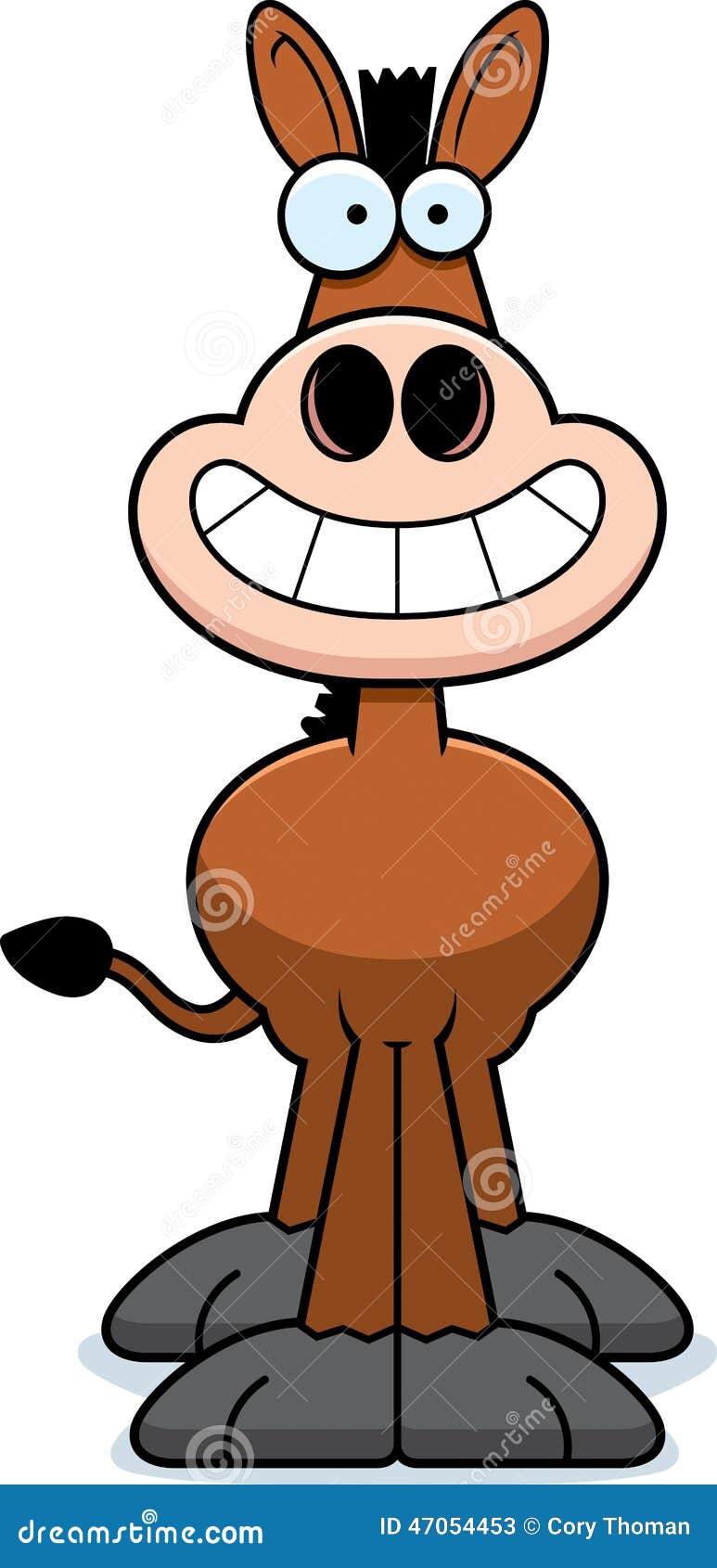 Burro Feliz De La Historieta Ilustración del Vector - Ilustración de ...