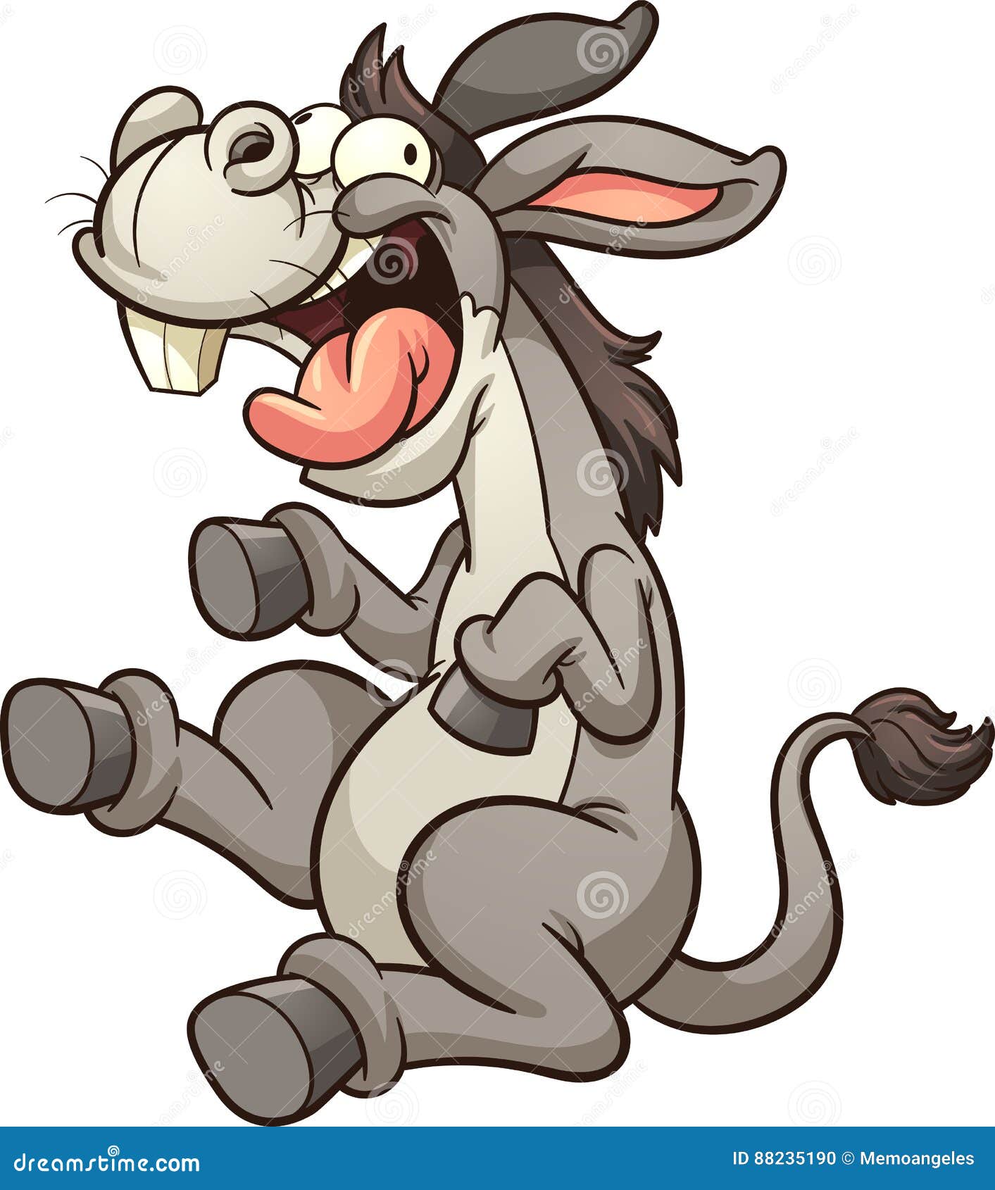 Burro loco ilustración del vector. Ilustración de loco - 88235190