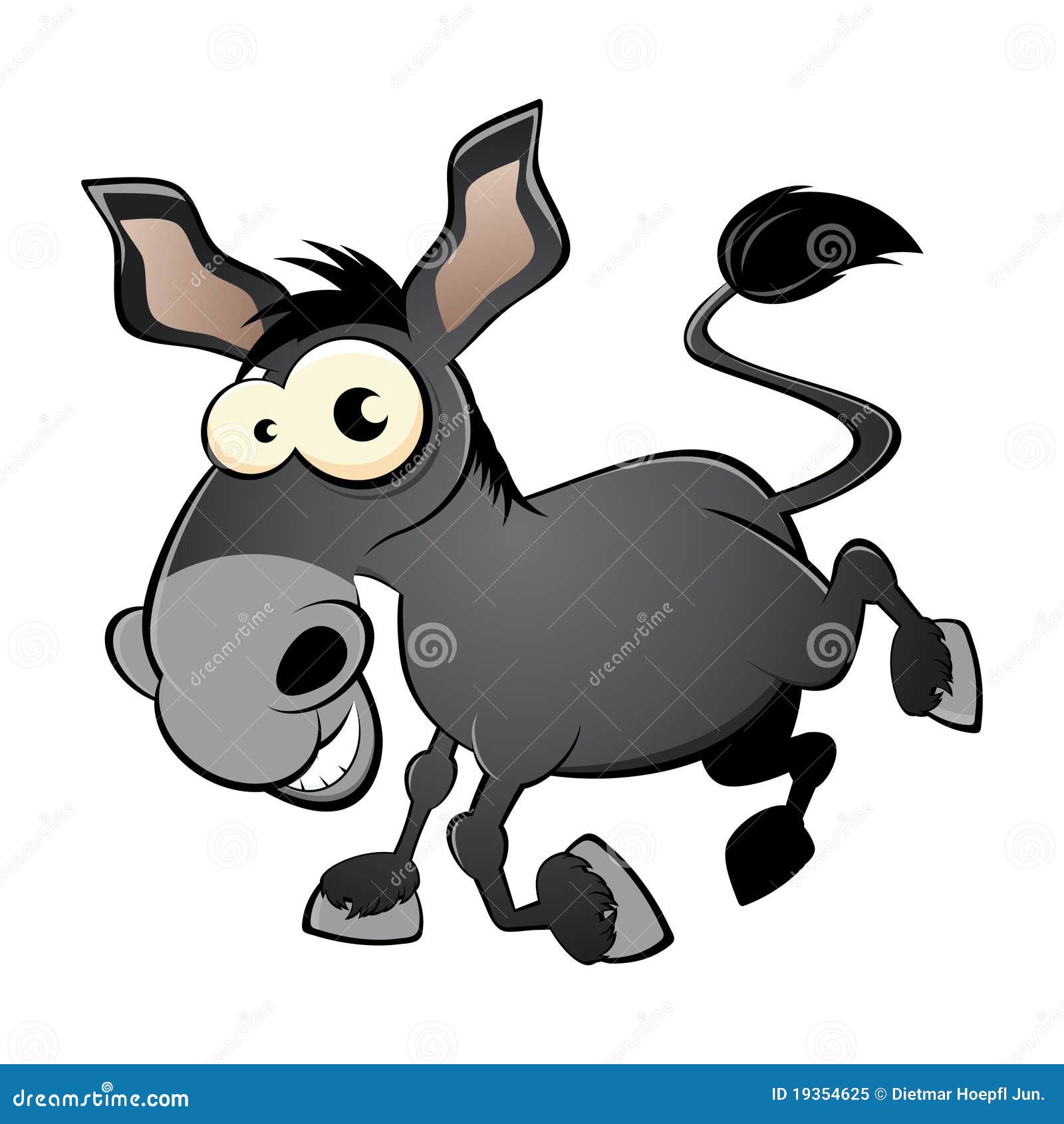 Burro O Mula De La Historieta Ilustración del Vector - Ilustración de ...